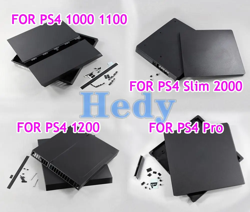 1set Plastic Black Protective Front Bottom Shell For Sony PS4 1000 1100 ...