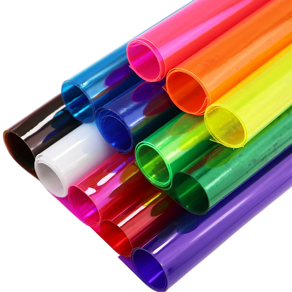 30x120cm-Roll-Neon-Pink-Colorful-Clear-Transparente-PVC-Film-Vinyl-Faux ...