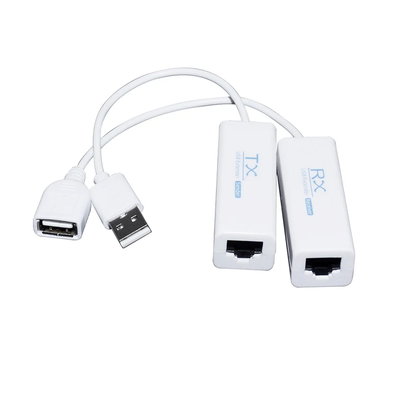 A Pair USB RJ45 Ethernet 200M Extender Cable USB 2.0 Converter ...