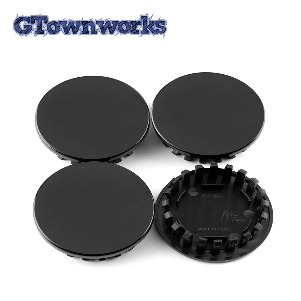 4PCS 67MM Carbon Fiber and Gloss Black Wheel Center Rim Cap For ...
