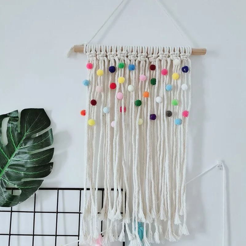 Красочный гобелен из макраме Праздничная стена декор для детской комнаты висячие украшения