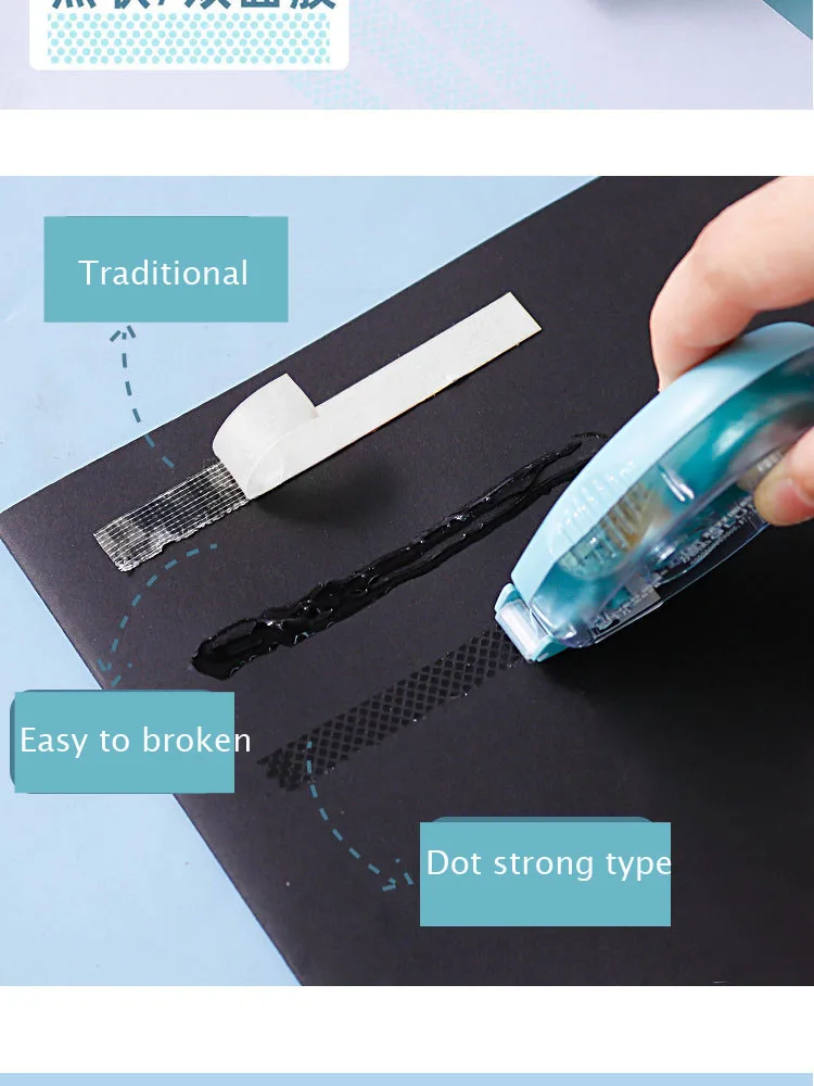 CORRECTEUR,Dot tape-Blue--bande adhésive Double face, séries Morandi ...