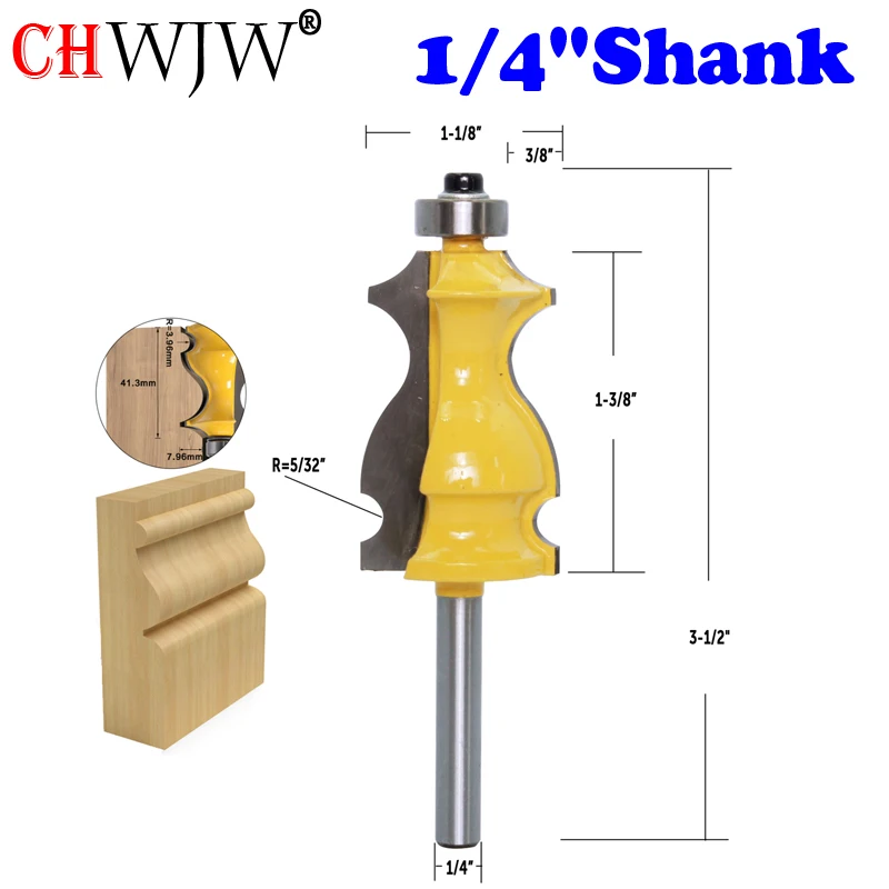 1PC-1-4-6mm-Shank-Architectural-Cemented-Carbide-Molding-Router-Bit ...