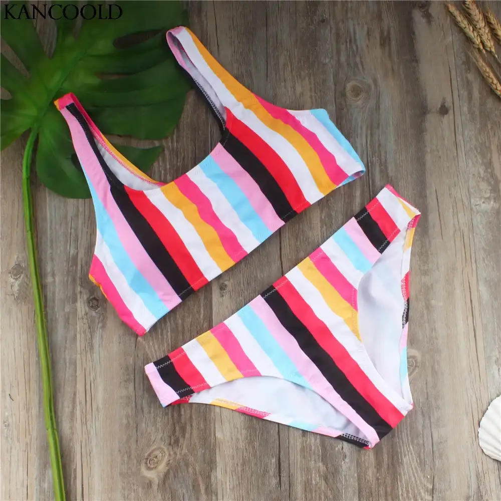 micro bikini 2019 new Sexy Solid color Sling tiny Teenage girl Beach ...