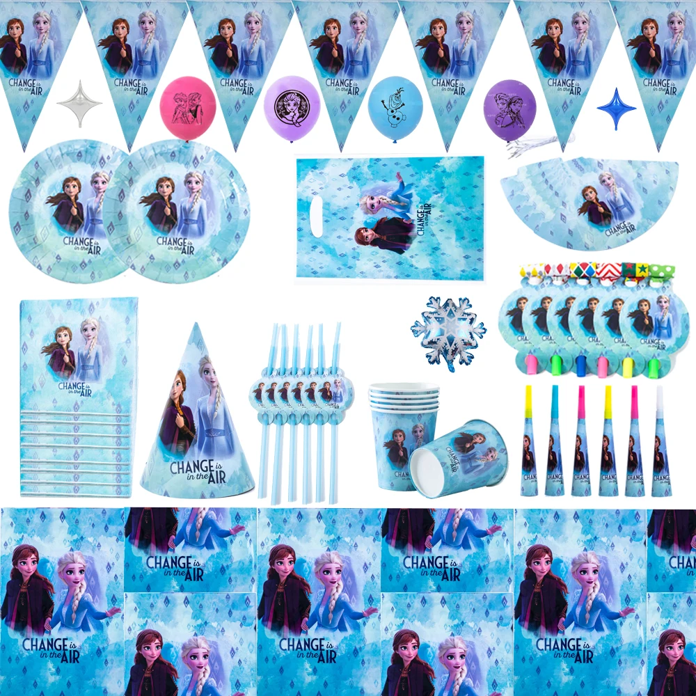 Frozen2-Elsa-Princess-Theme-Girls-Birthday-Party-Decorations-Tableware ...