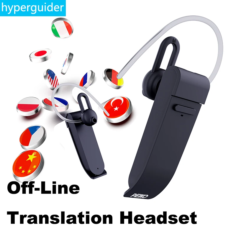 2021 Peiko Translator Earphone Wireless business earbuds Bluetooth Off ...