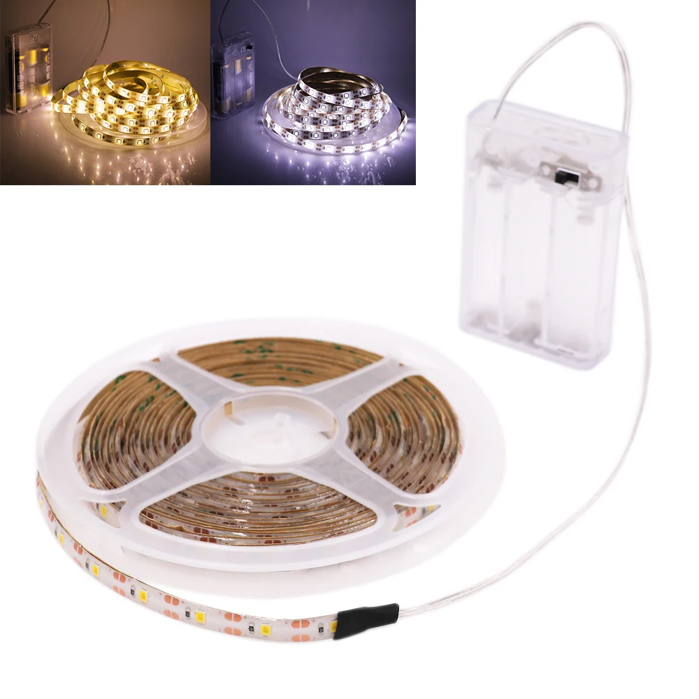 DC 5V AA Battery Operated LED Strip SMD 3528 60Leds/m Flexible LED ...