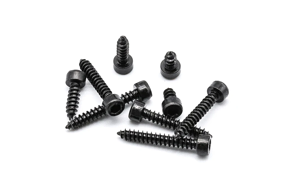 M4 30pcs-10mm -vis à tête auto taraudeuse en acier au carbone noir de qualité 8.8, M2 M2.6 M3 M3 ...