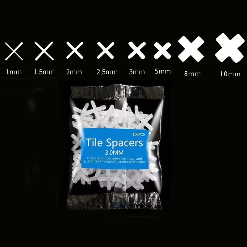 100pcs-Pack-1mm-10mm-Plastic-Cross-Ceramic-Tile-Spacer-White-Tiling ...