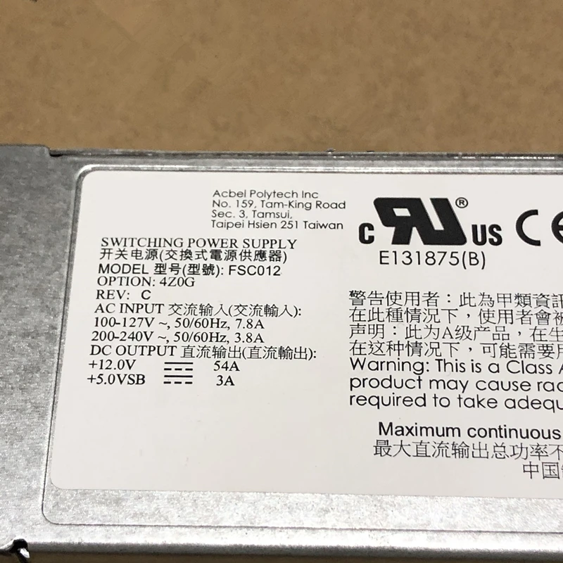 Original PSU For Acbel 650W Switching Power Supply FSC012 ...