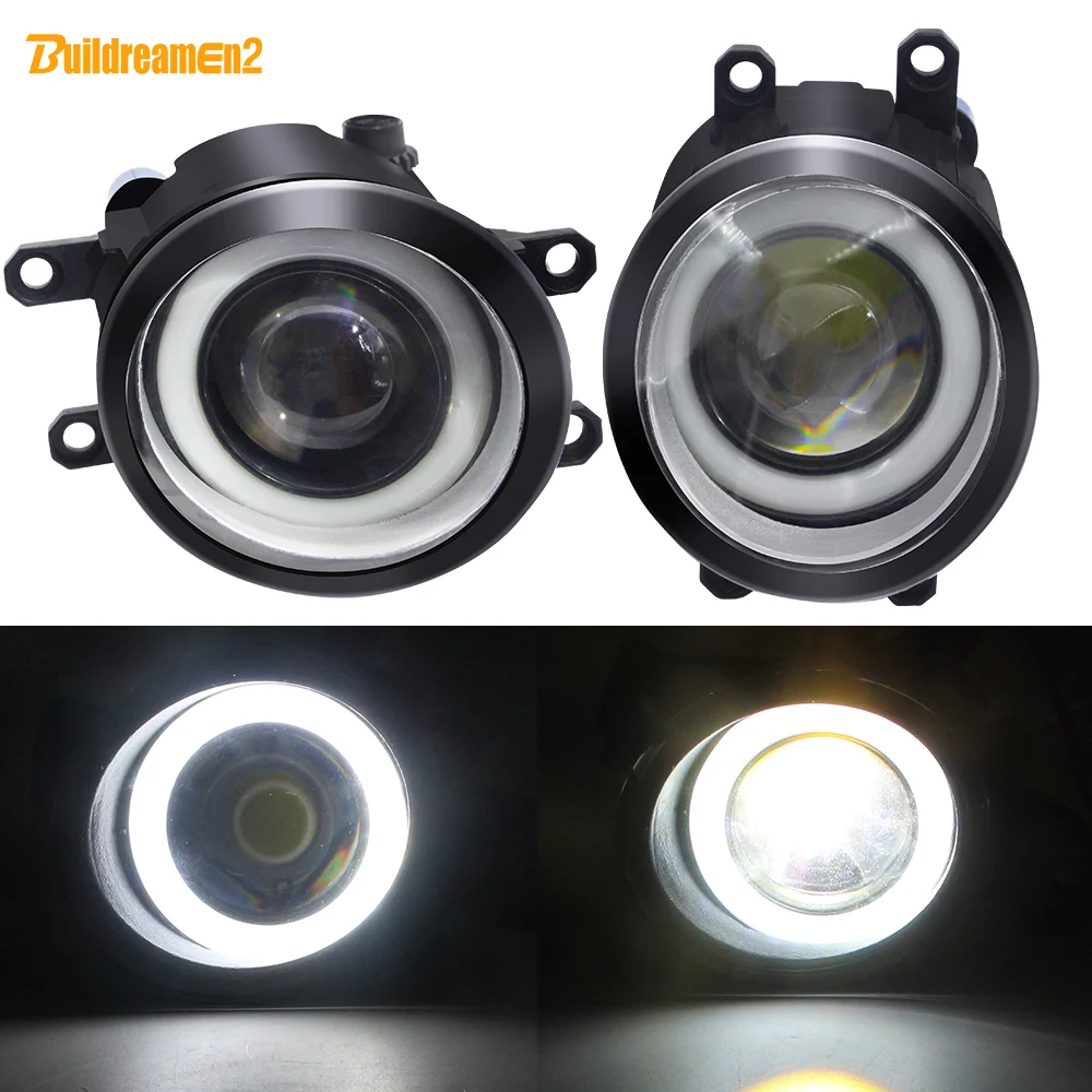 2 X Led Angel Eye Fog Light Car Front Fog Lamp 12v For Toyota Land ...