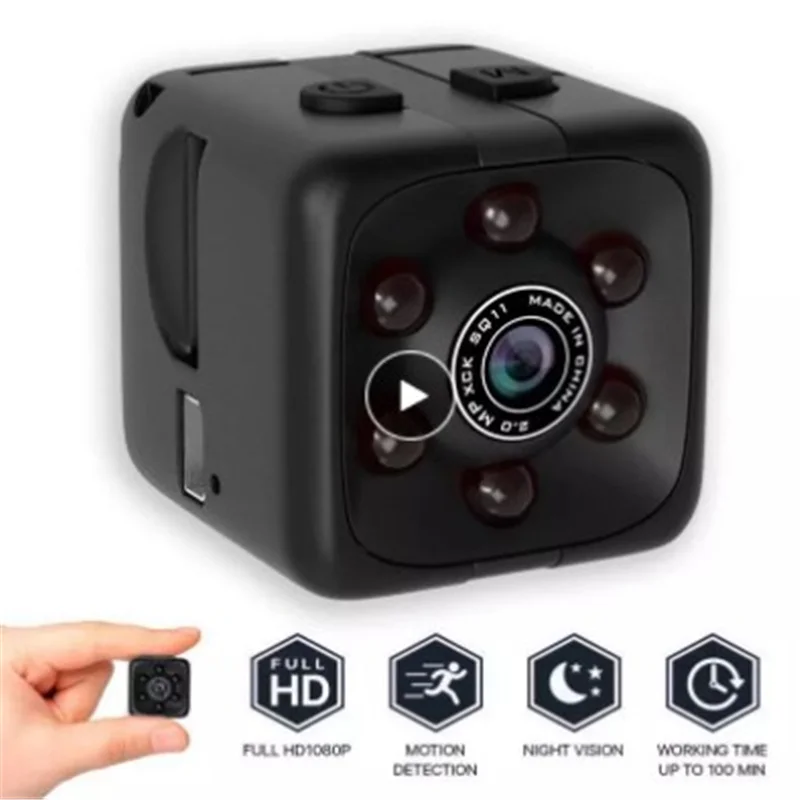 SQ11 Mini Camera Hd1080P Micro Camcorders Motion Sensor Infrared Night ...