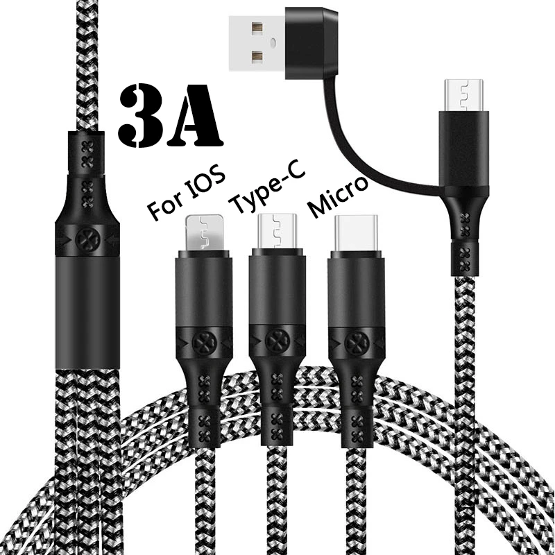 Hot Sell 5 In 1 Micro USB Type C Charger Cable Multi Usb Port Multiple ...