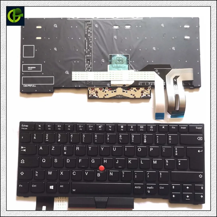 French Azerty Backlit Keyboard For Lenovo Thinkpad E480 E485 L480 L380 ...