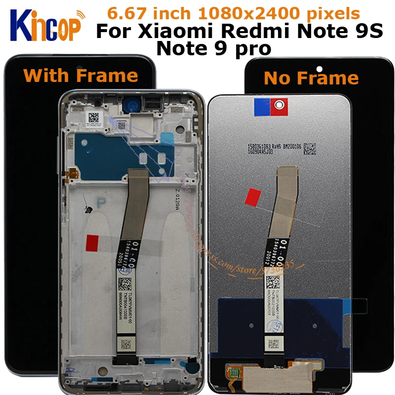 Original 6.67"lcd For Xiaomi Redmi Note 9 Pro Lcd Display Touch ...