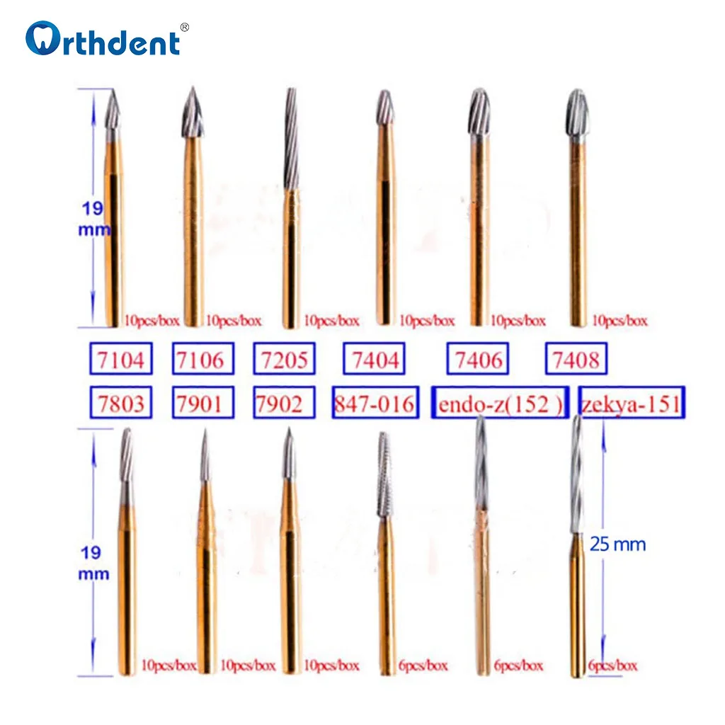 1-Box-Dental-Burs-Trimming-Finishing-Drill-Titanium-Carbide-Tungsten ...
