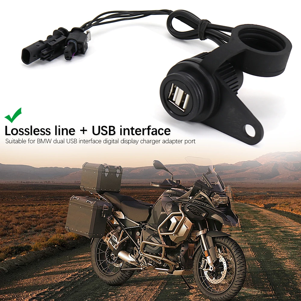 Upgraded-version-NEW-Motorcycle-Power-Adapter-Dual-USB-Charger ...