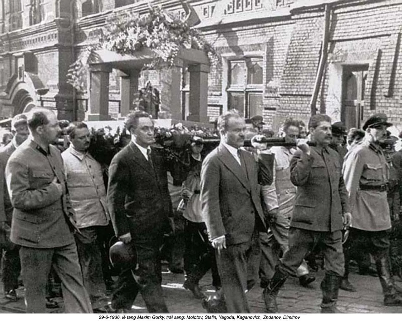 Urss líder soviético joseph stalin em maxim gorky funeral clássico ...