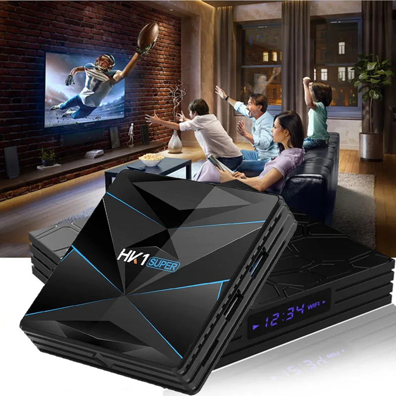 HK1 TV BOX Super Android 9.0 system 4K 3D Utral 4G 64G TV Wifi Play Fast Set top Box Supported ...
