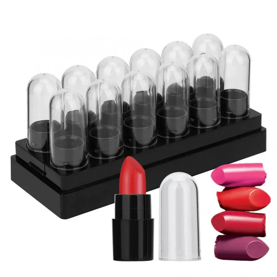 12pcs Plastic Lipstick Sample Tube Mini Lip Balm Empty Tube DIY ...