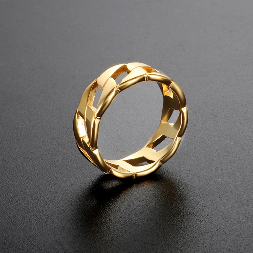 Zmfashion 6mm Punk Casting Rings Vintage High Quality Stainless Steel ...