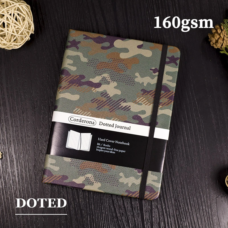 Camouflage B6 Bullet Dotted Journal 160gsm Thick Paper Elastic Band ...