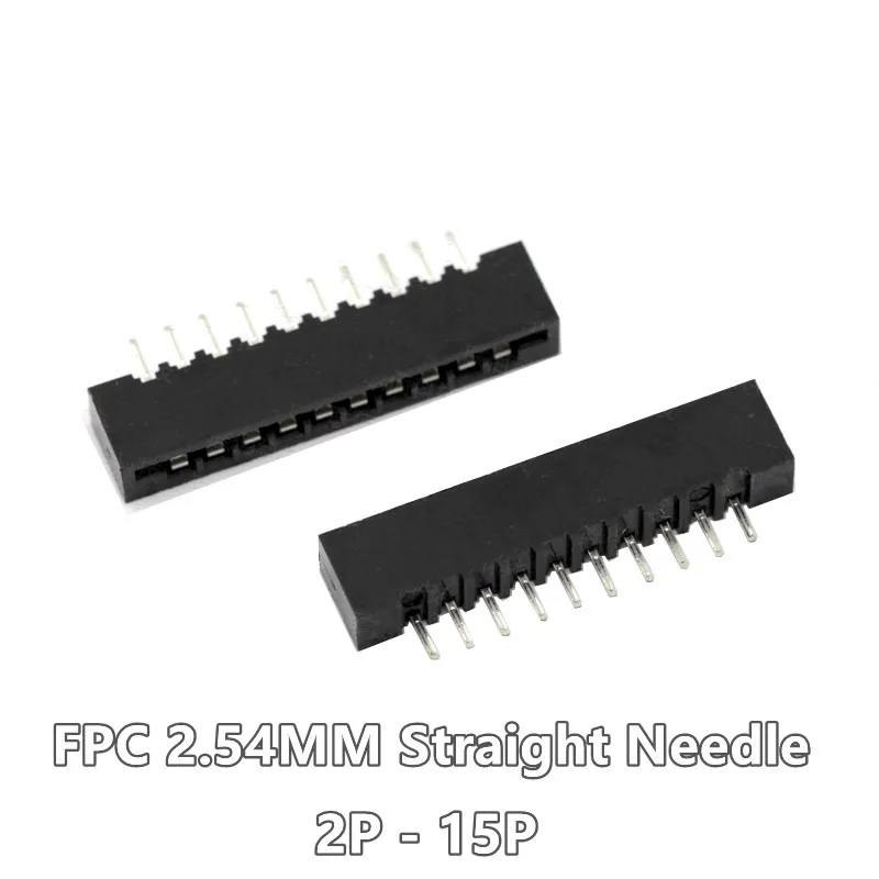 50PCS-LOT-FPC-FFC-2-54mm-Connector-Straight-Pin-180-degree-Film-Socket ...
