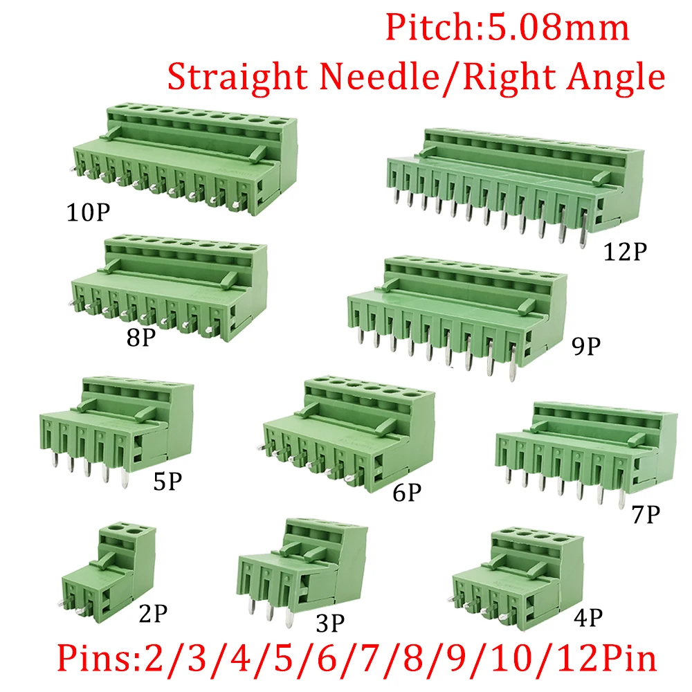 10-5-Pairs-Pitch-5-08mm-Terminal-Block-Connector-2EDG-5-08mm-2-12-Pin ...