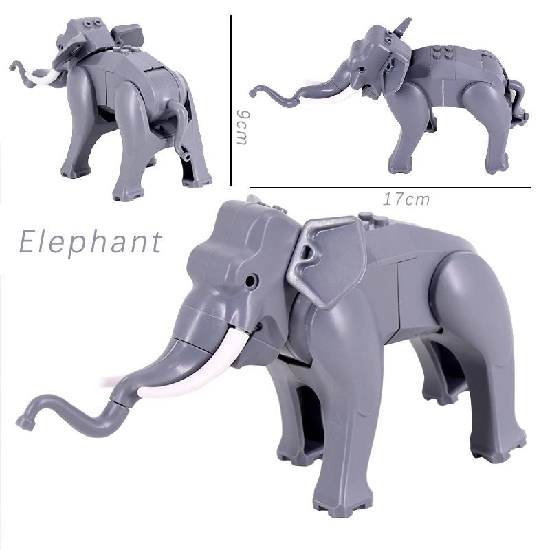 MOC-Elephant-Mount-Animals-Movie-Monster-Medieval-Knights-DIY-Building ...