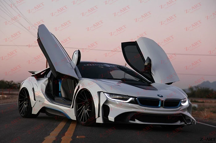 Z-ART Wide body kit +20 inches wheel hub for BMW I8 wide retrofit body ...