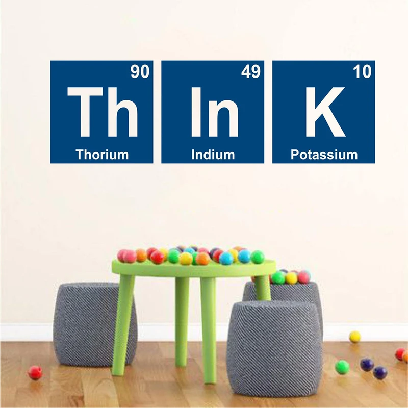 Periodic Table Of Elements Think Wall Decal | Chemical Elements Science ...