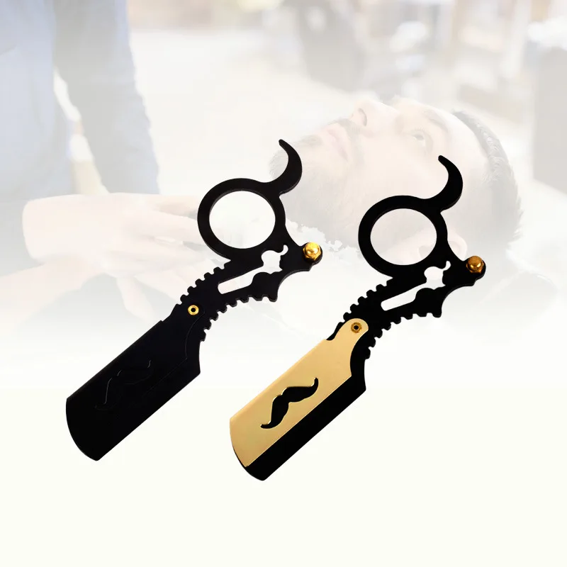 Straight Edge Barber Razor Haircut Beard Eyebrow Shaving Tools Manual ...