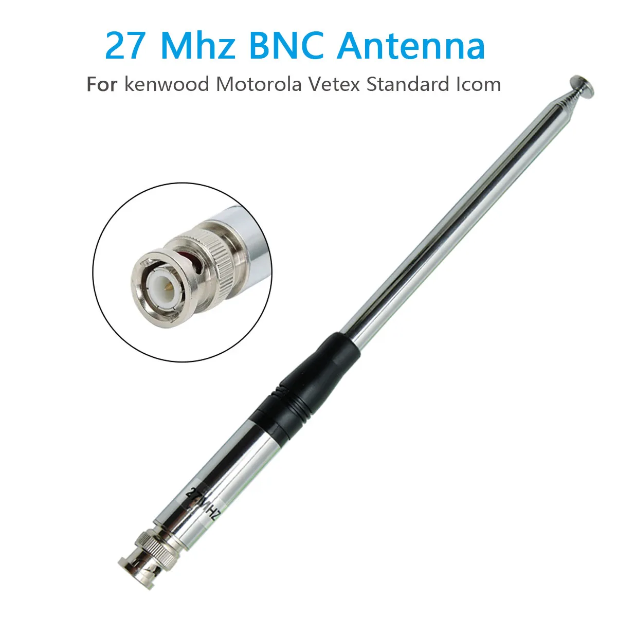 ABBREE-27MHz-BNC-Telescopic-23-130cm-Antenna-for-Cobra-Midland-Uniden ...