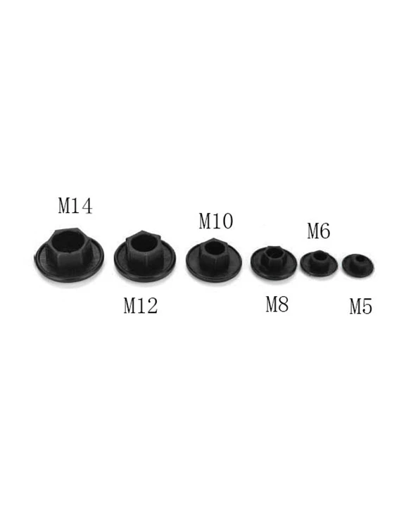 20pcs Fasteners Screws Covers Caps Black Hex Bolt Screw Nut Hexagon ...