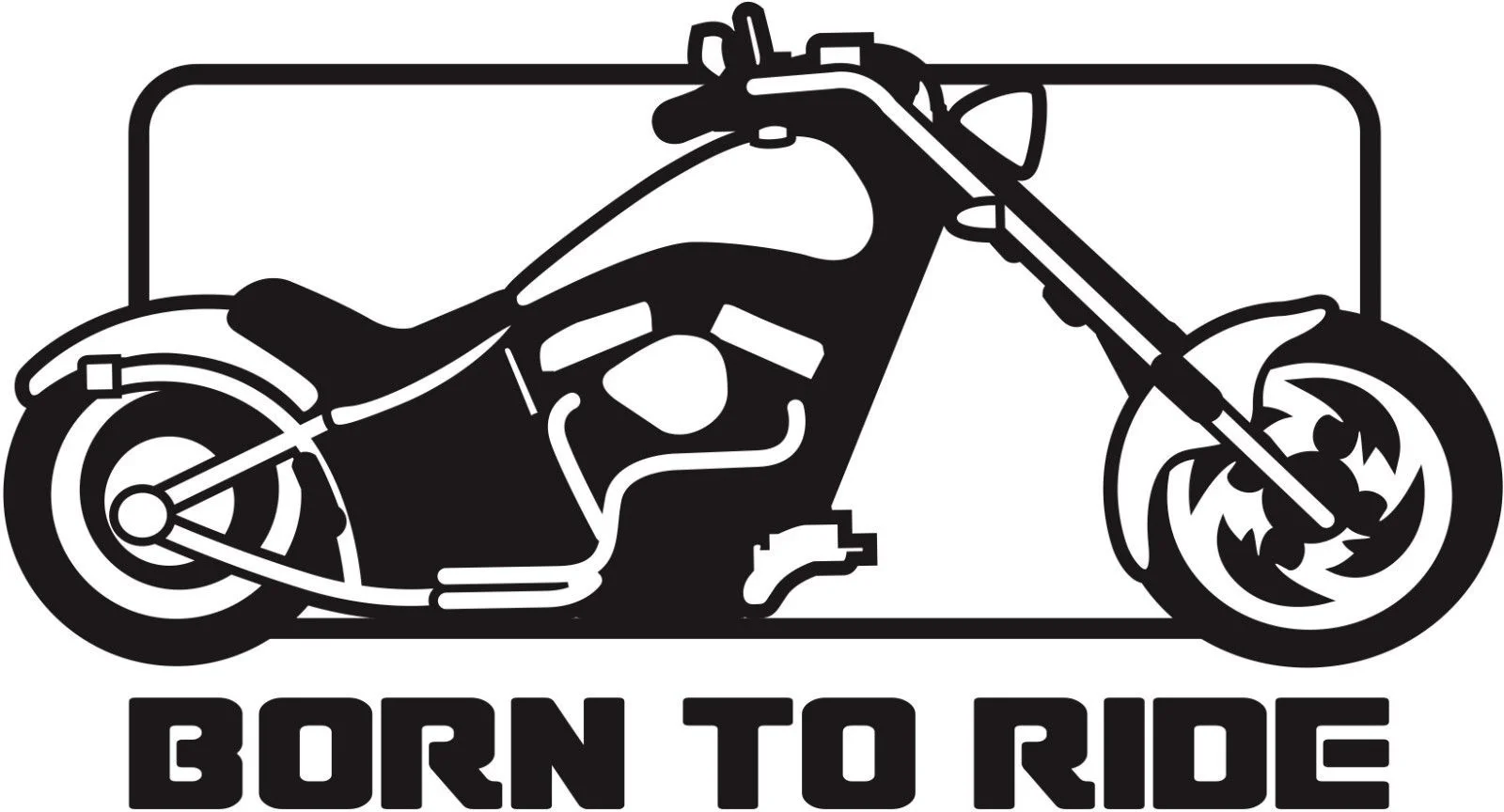 Born To Ride Motorcycle Decal Stickers Chopper Window Sticker 20cm ...