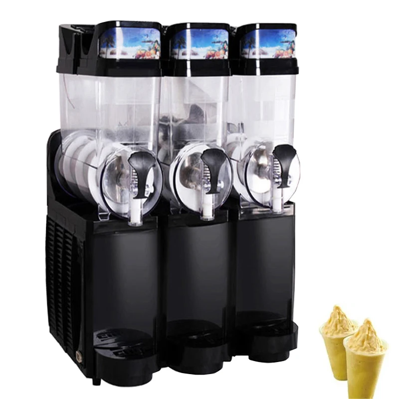 15L*3 Tank Ice Slusher Commercial Slushing Machine Smoothie Maker Ice ...