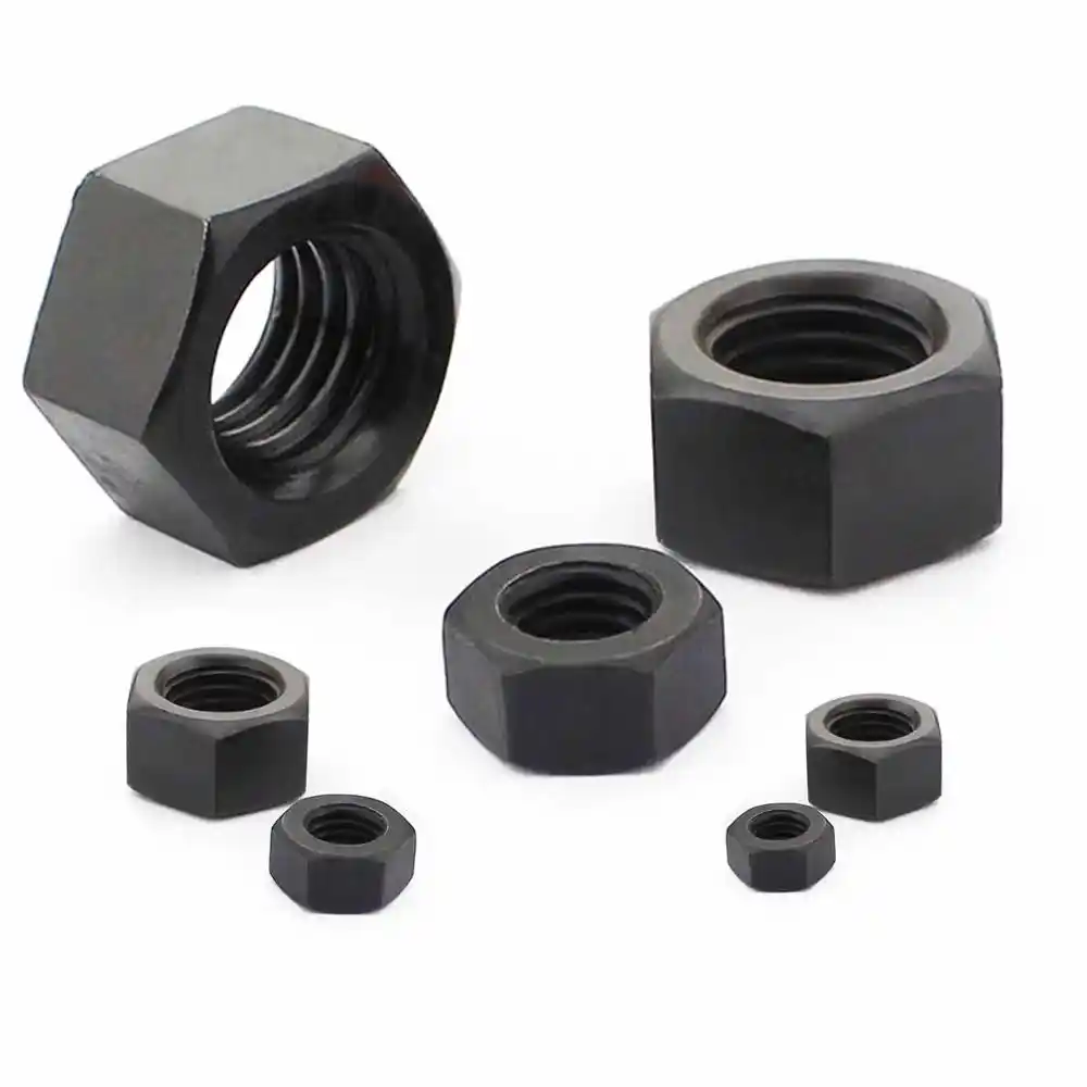 Black Grade 8.8 steel DIN934 Hex Hexagon Ordinary Nut For M1.4 M1.6 M2 ...