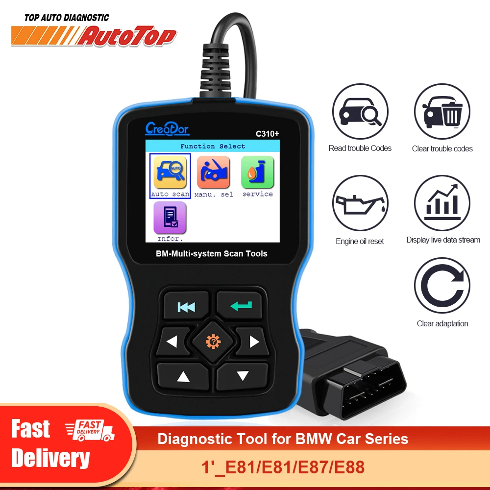 For Bmw Obd2 Scanner Professional Creator C310 Mini E46 E90 E60 E39 F10 ...
