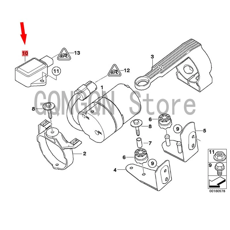 車ヨーレートセンサーbm wE53 X5 3.0D M57N E53 X5 4.4I N62 E60 520Iエンジンスターターセンサー ...