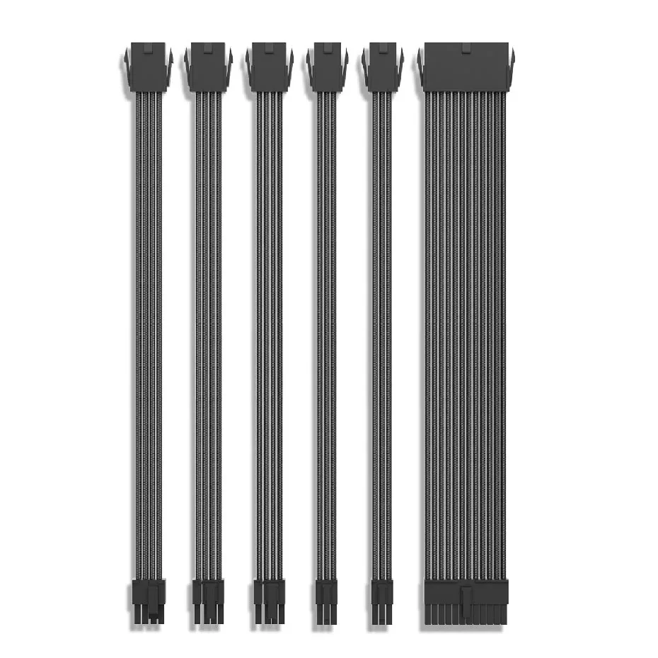 Zezzio Power Supply Sleeved Cable 24pin Atx 18awg Gauge Psu Extension ...