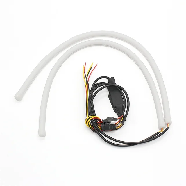 Led DRL angel eyes car light, soft hose, daylight, intermittent, 30cm ...
