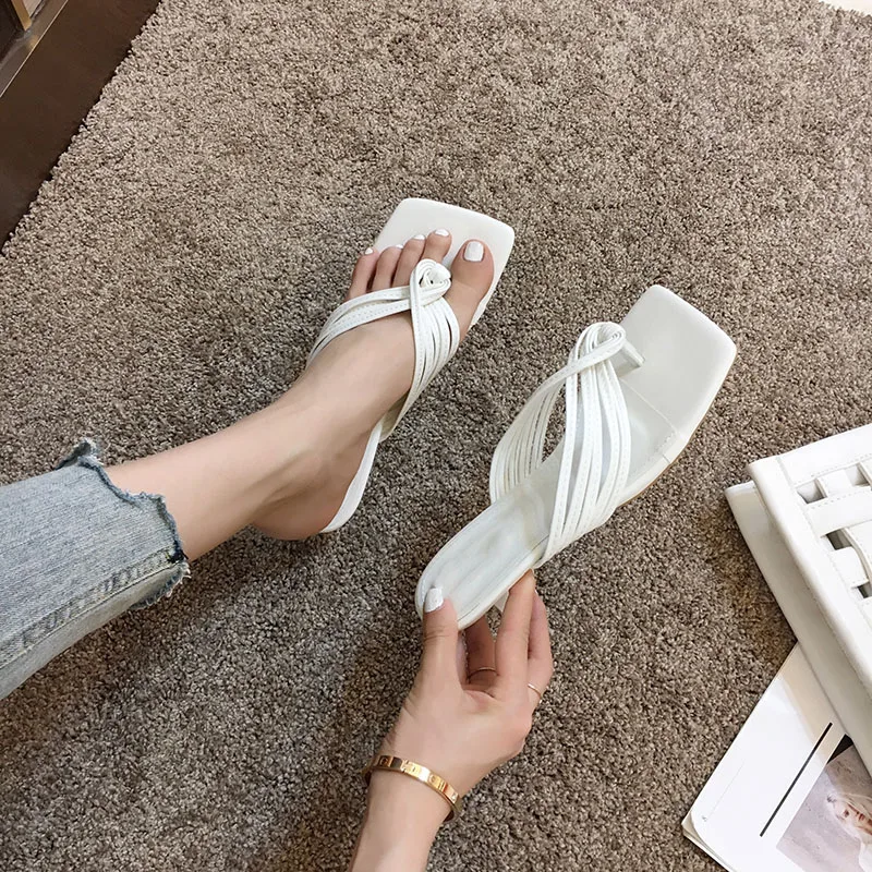 Tong,2021 femmes Tongs Mode Bout Ouvert Talon Bas Dames Décontracté ...