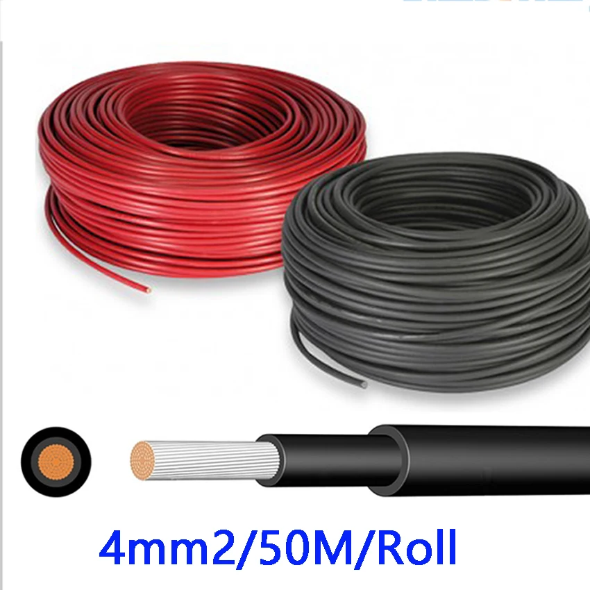4mm2-12AWG-50-25Meters-roll-Tinned-Copper-Solar-Cable-Red-Black-50m ...