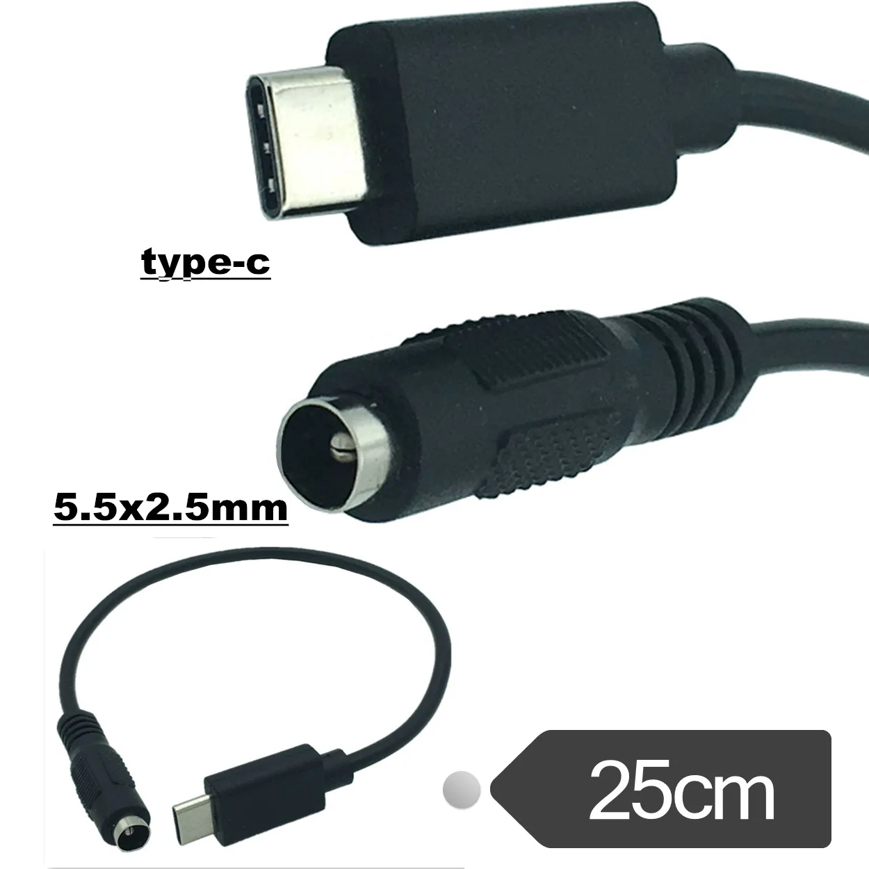 Type-C USB-C to power supply 5.5X2.5mm adapter cable power adapter ...