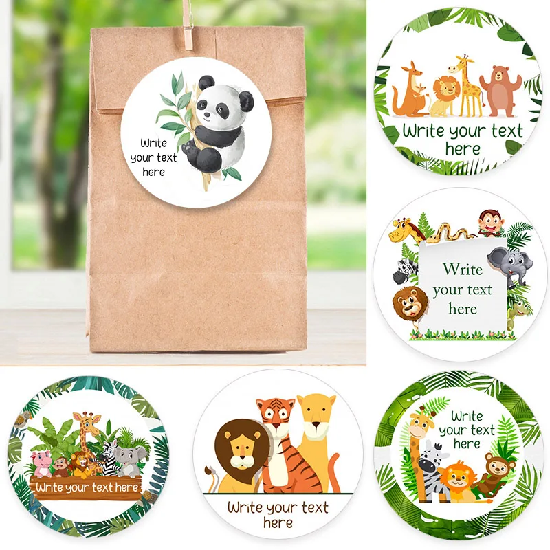 Stickers, Labels & Tags Paper & Party Supplies Paper Safari Birthday ...