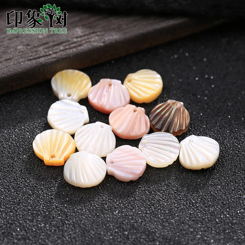 Shell-Shaped-Beads-10-10mm-Natural-Seashell-Pick-Color-1Pc-Shell-Beads ...