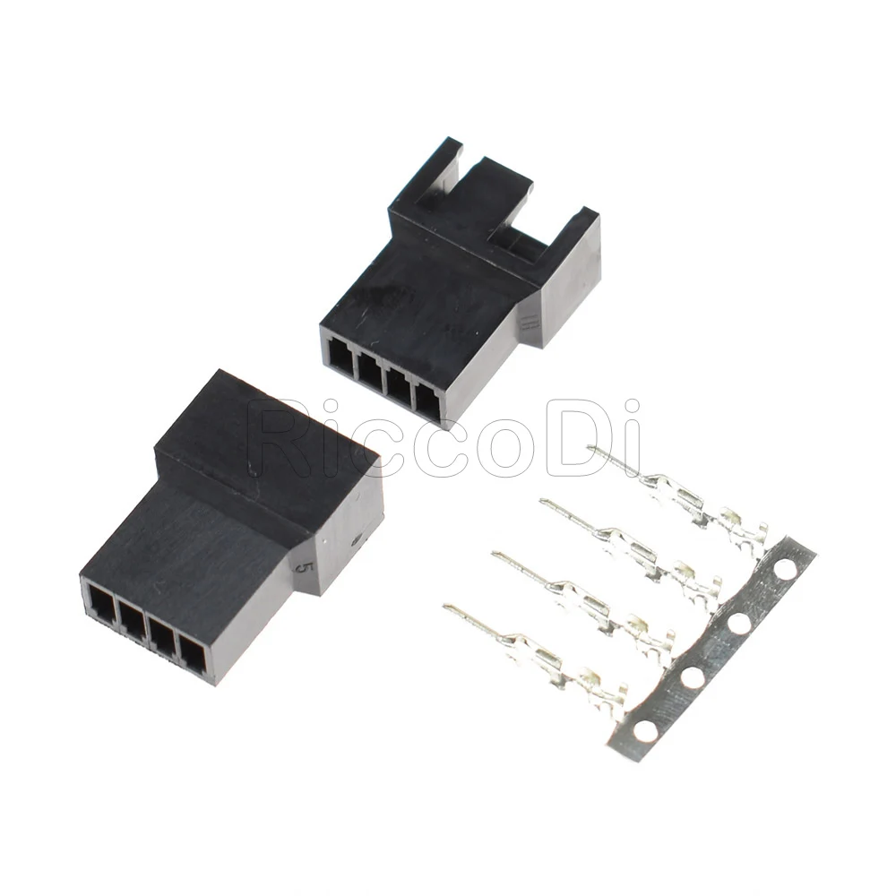 High quality Black Molex 2540 3+1 Pin 4Pin Black White Fan Male PWM ...