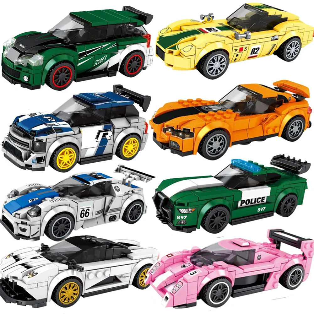 City Racing Car Speed Champion Racer Building Blocks Supercar Brick ...