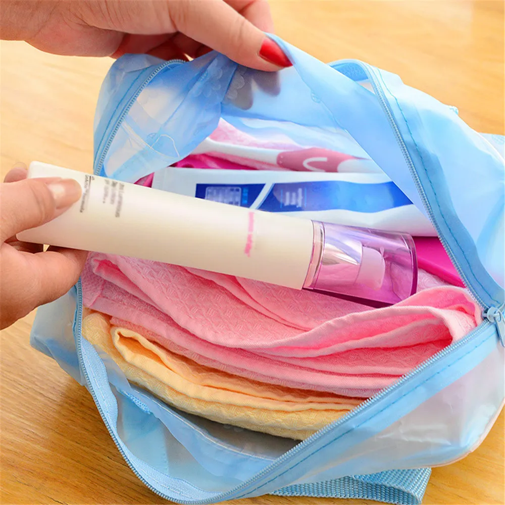 Portable Transparent Wash Bag Toiletry Bag Waterproof Travel Wash Kit ...