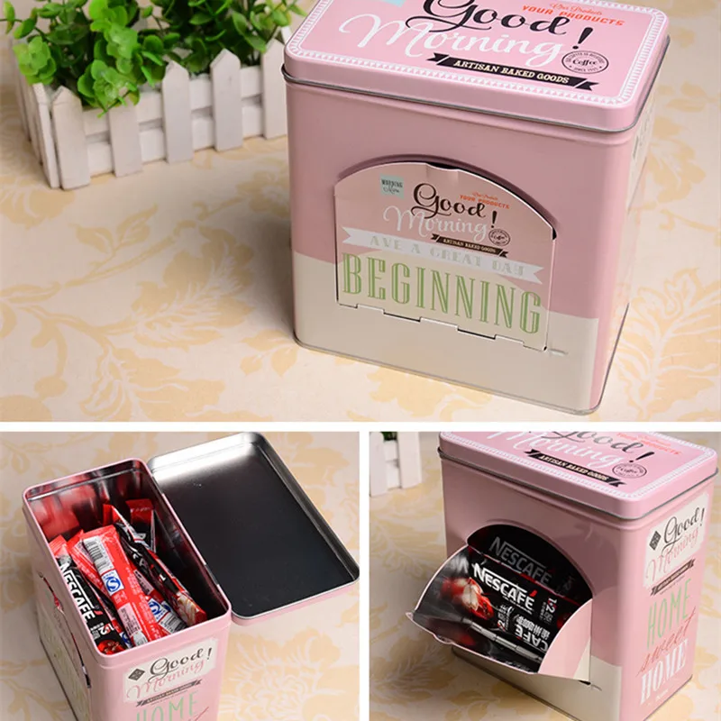New Creative Convenient Open Snack Storage Box Candy Biscuits Coffee ...